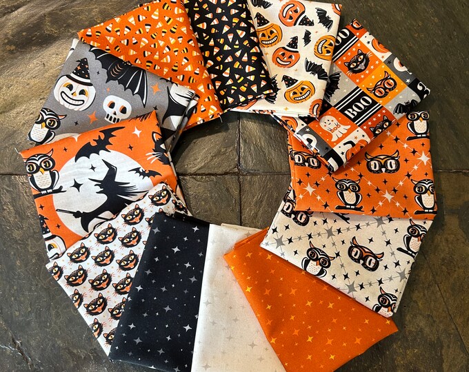 12 Pc Witching Hour Fat Quarter Bundle W/optional Panels, P&B Textiles ...