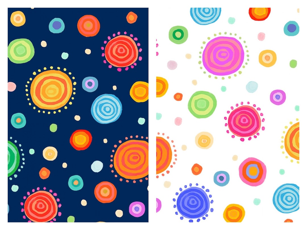 Tossed Dots Cotton Fabric, Wild at Heart 5126 P&B Textiles, FQ Fat ...