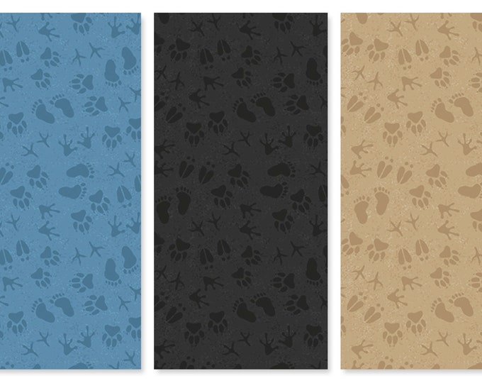 Cryptid Track Prints Cotton Fabric CD13285 Legends of the National ...