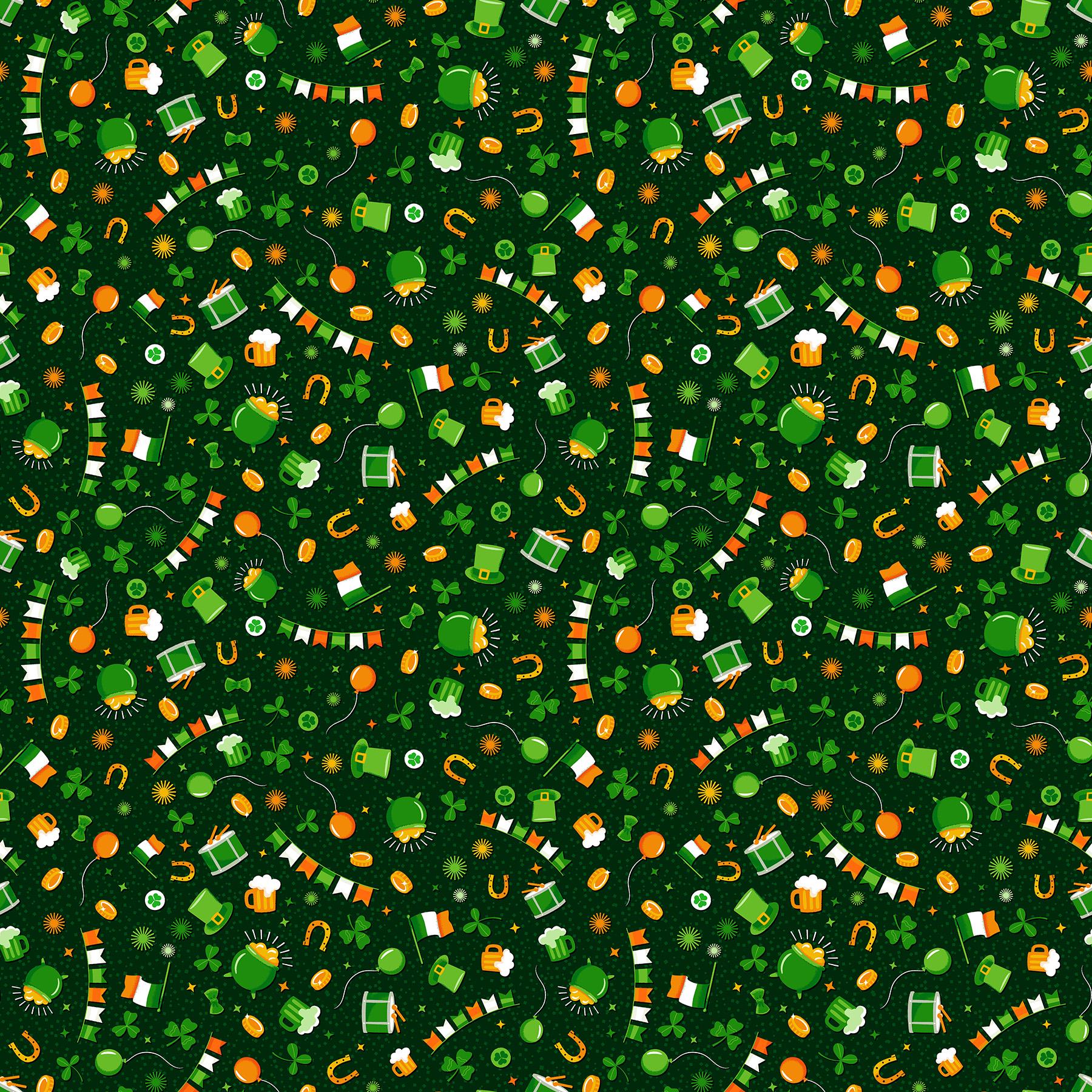 Paddy's Parade Cotton Fabric, 10658-77, Patrick Lose, FQ Fat Quarter ...