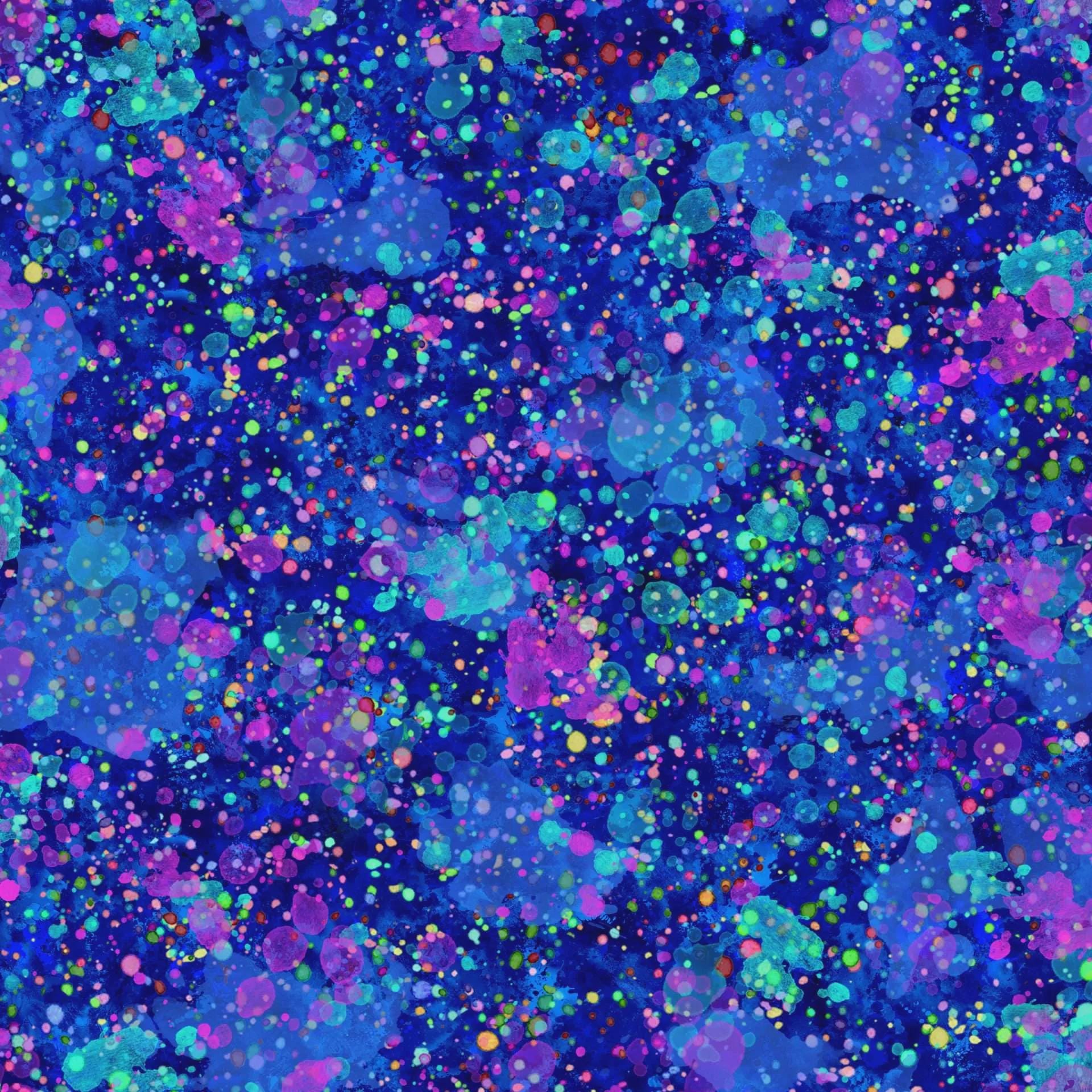 Rainbow Paint Splatter Cotton Fabric, Spot On! Oasis Fabrics, BTY FQ ...