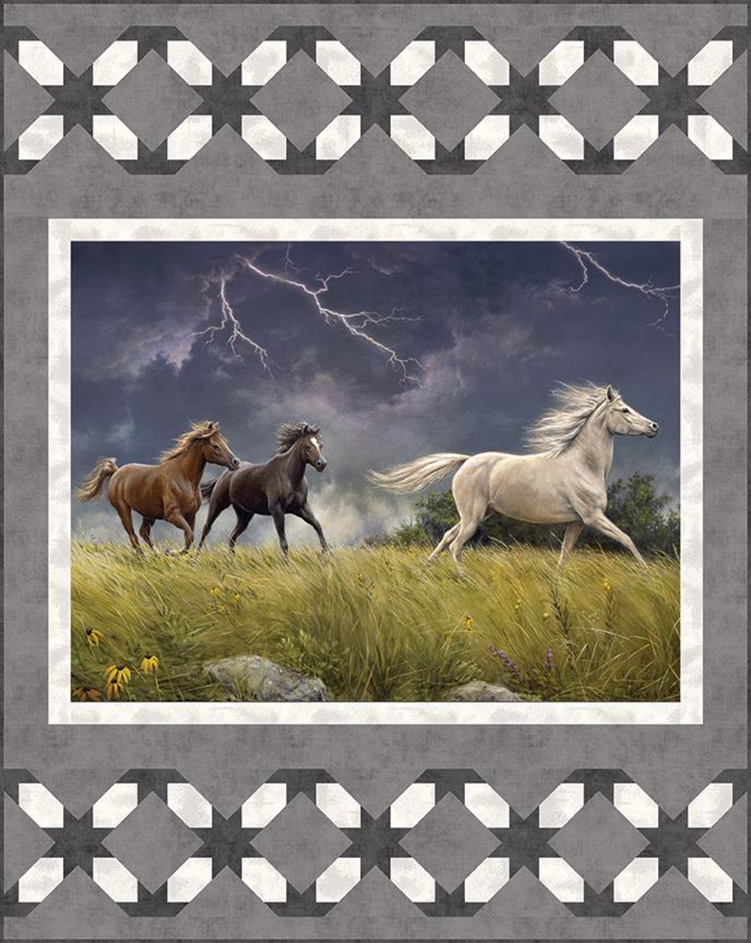 Storm on the Prairie Panel Quilt Kit With Fabric and Pattern for Quilt ...