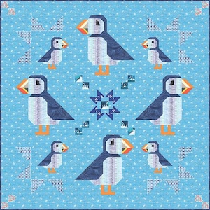 Puffin Star Quilt Kit With Fabric and Pattern for Quilt Top & Binding ...