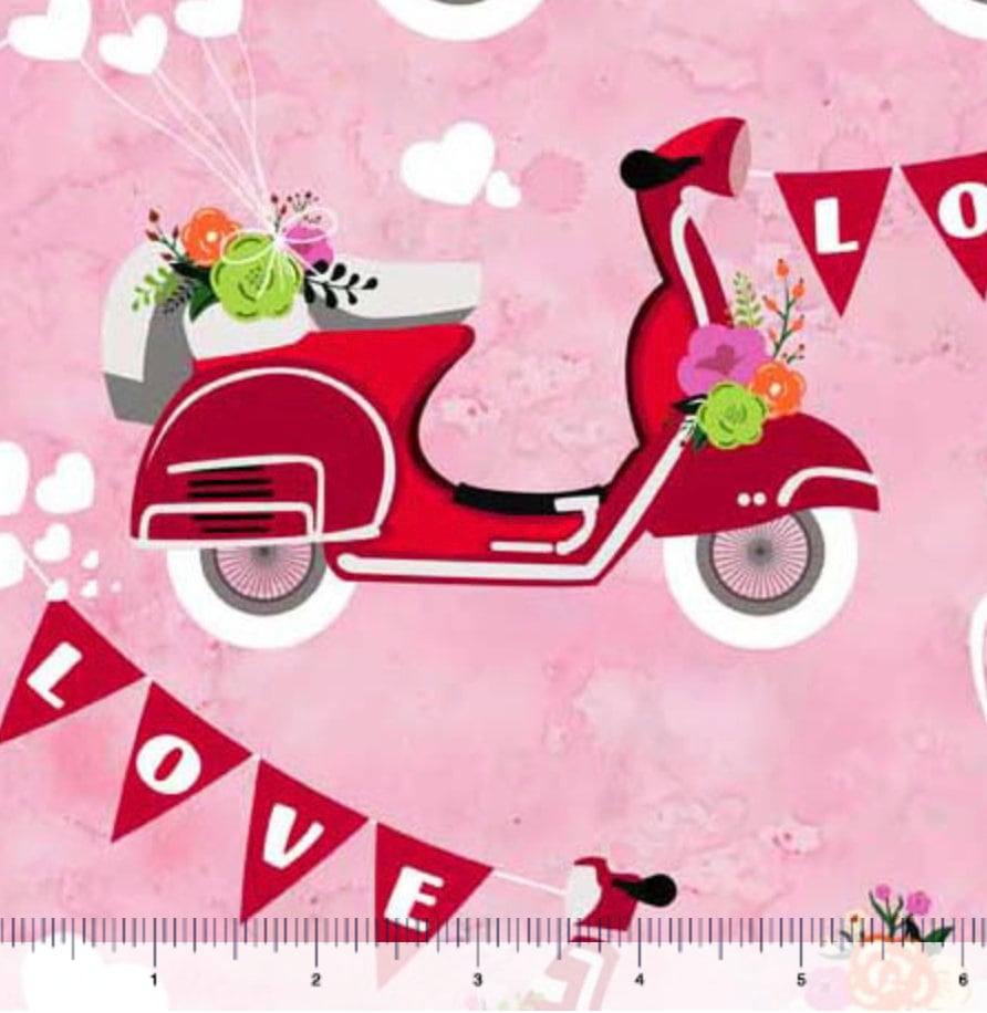 Sweet Valentine Cotton Fabric, Kate Ward Thacker QT Fabrics, Valentine ...