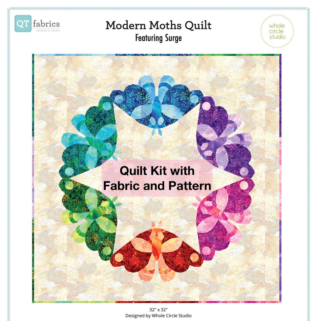 Modern Moths Quilt Kit With Fabric and Pattern for Quilt Top and ...