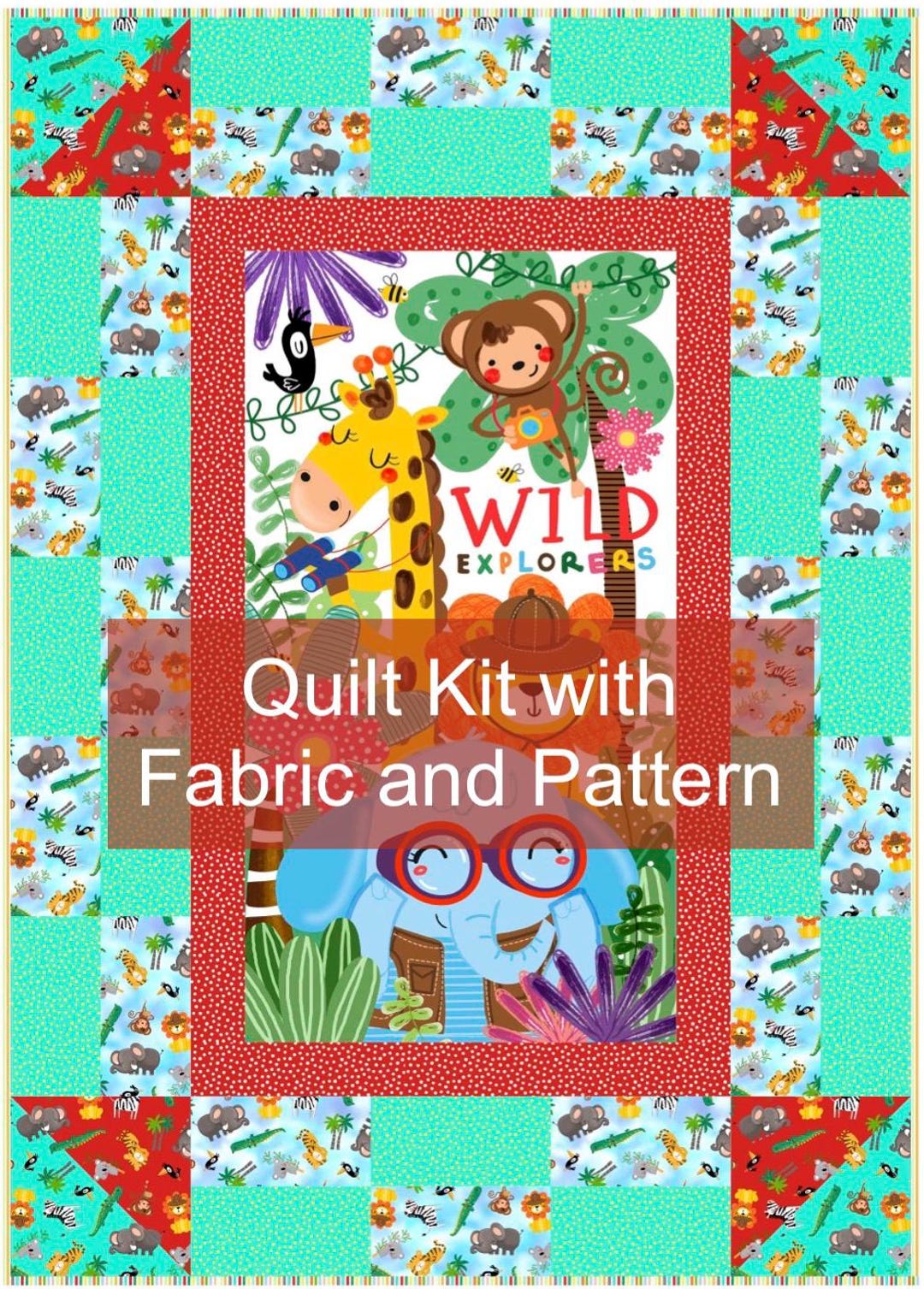 Let's Explore Quilt Kit With Fabric and Pattern for Quilt Top & Binding ...