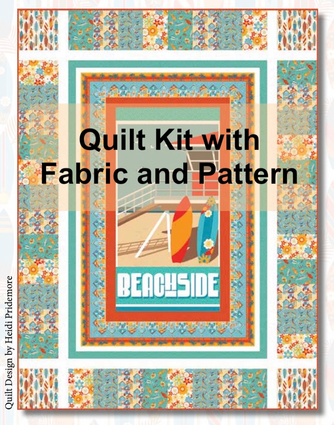 Surf's up Quilt Kit With Fabric and Pattern for Quilt Top and Binding ...