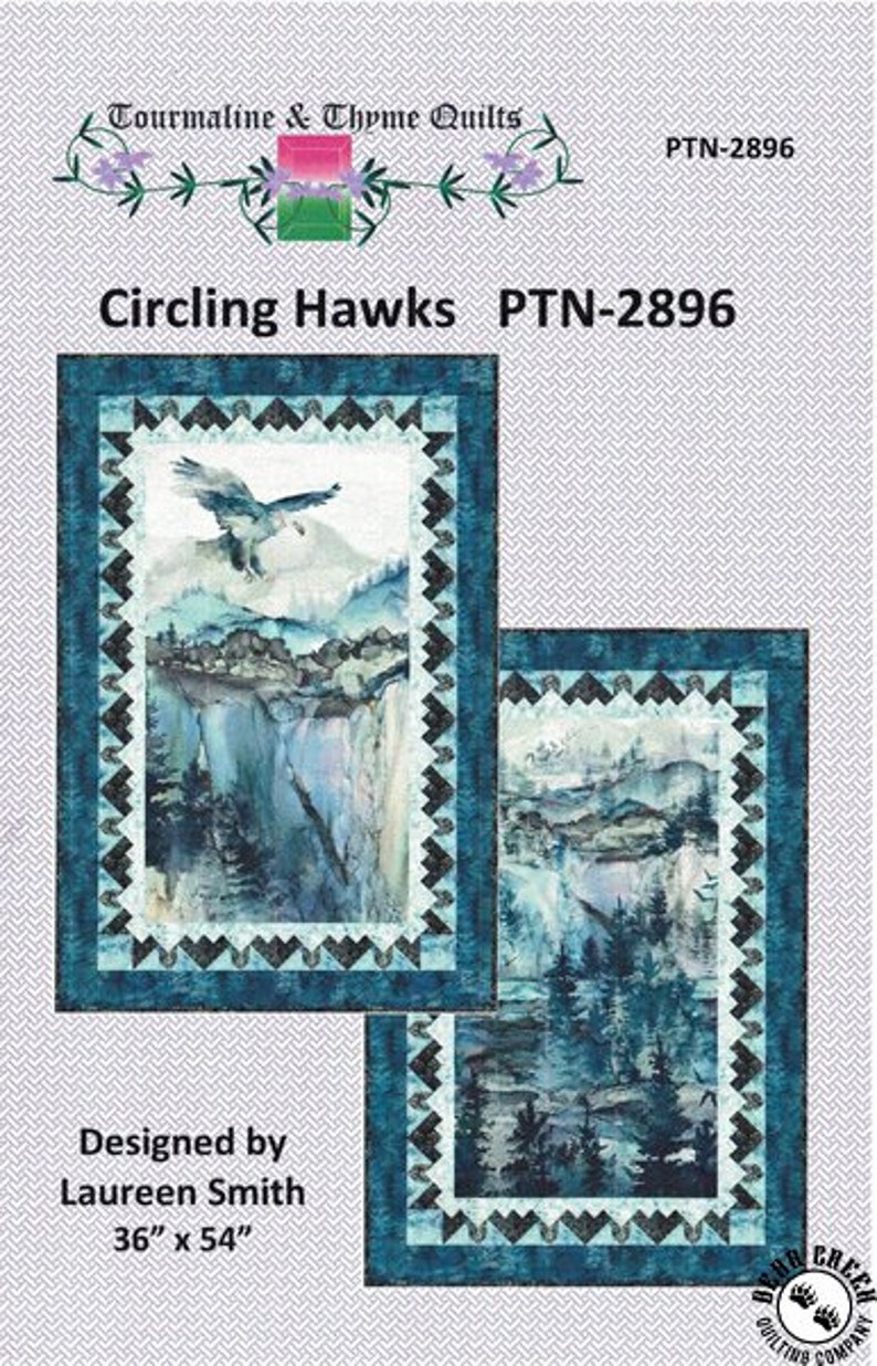 Circling Hawks Paper Pattern for Quilt Top & Binding Designed - Etsy