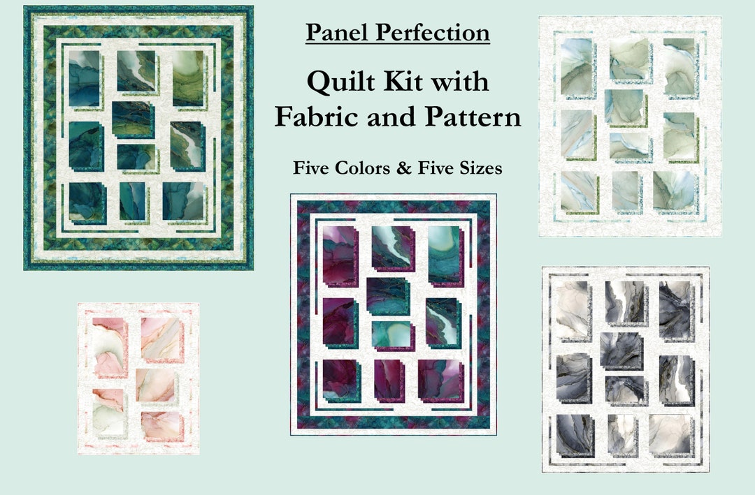 Panel Perfection Quilt Kit With Fabric and Pattern for Quilt Top ...