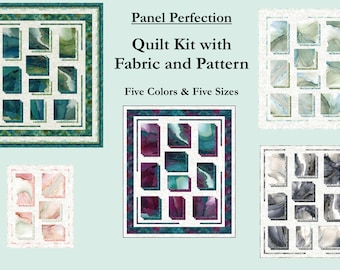 Lily Pond Quilt Kit With Fabric and Pattern for 62x70'' Quilt Top and ...