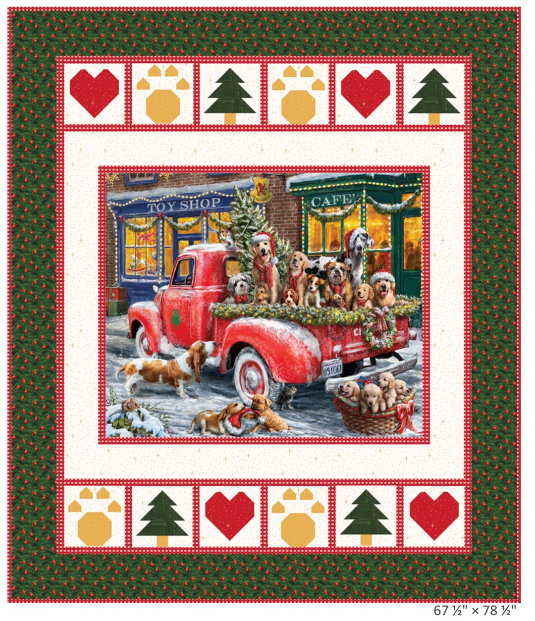 Heart of Christmas Quilt Kit With Fabric and Pattern for Quilt Top ...