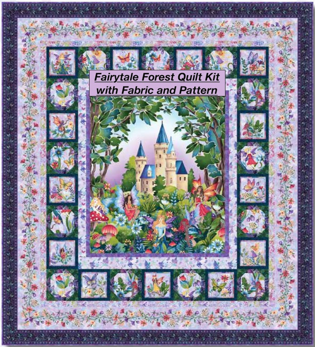 Fairytale Forest Quilt Kit With Fabric and Pattern for 78x86 - Etsy