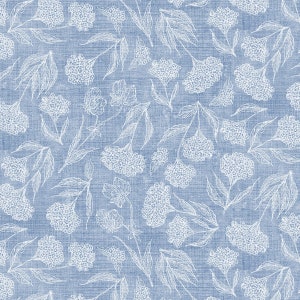 Hydrangea Toile Cotton Fabric, Hydrangea Mist 39825 Susan Winget ...