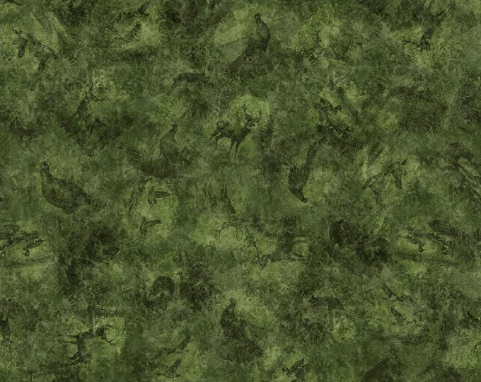 Wildlife Tonal Cotton Fabric, 31411-F Forest Field & Stream, Morris ...
