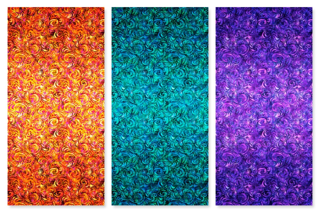 Ombre Scroll Blender Cotton Fabric, Eclectica Dan Morris QT Fabrics ...