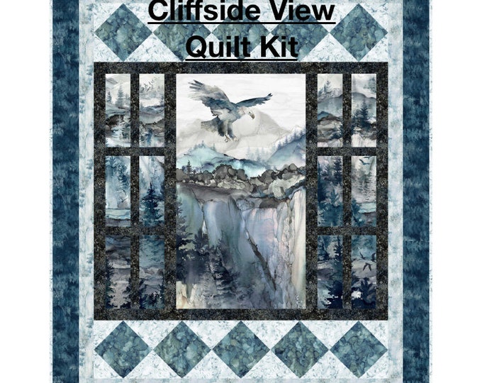 Cliffside View Quilt Kit With Fabric and Pattern for 65x79" Quilt Top ...