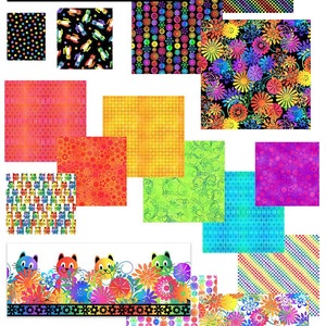 Retro 70s Check Cotton Fabric 7PAW1 7PAW2 Pawsitivity in the Beginning ...
