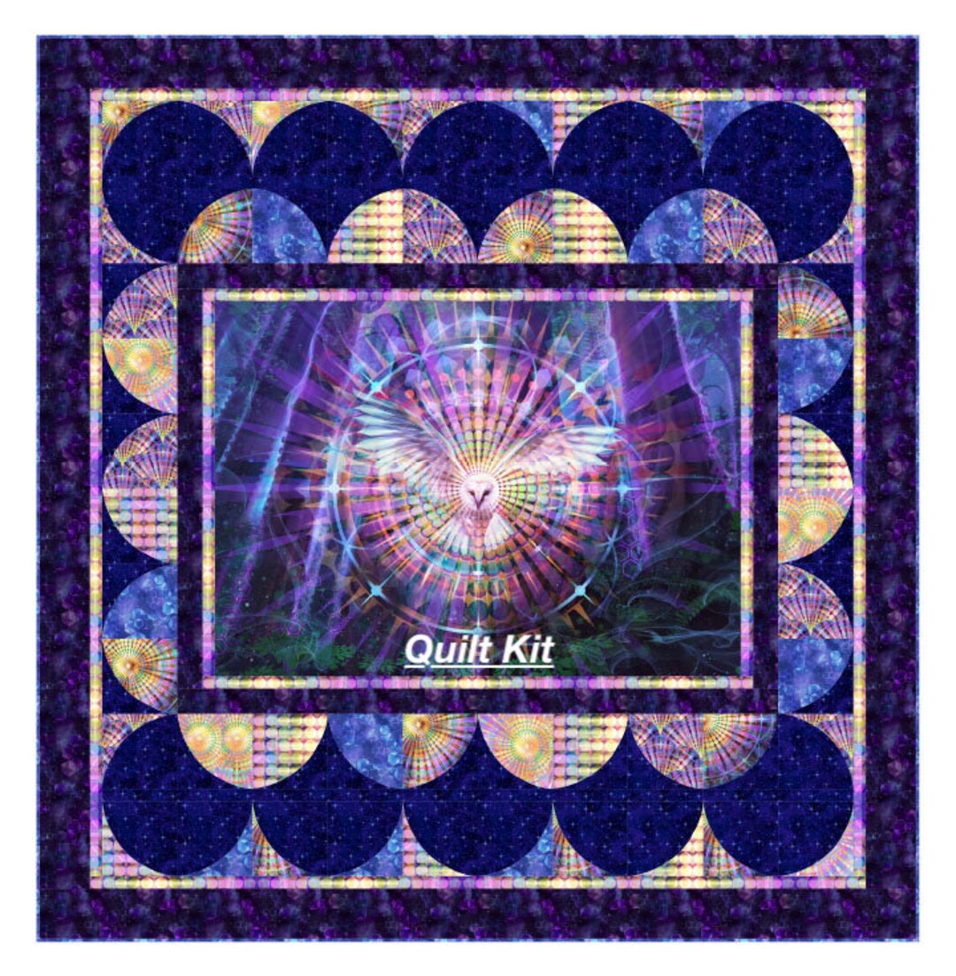 Lunar Spirit Night Vision Quilt Kit With Fabric and Pattern for 70''x ...