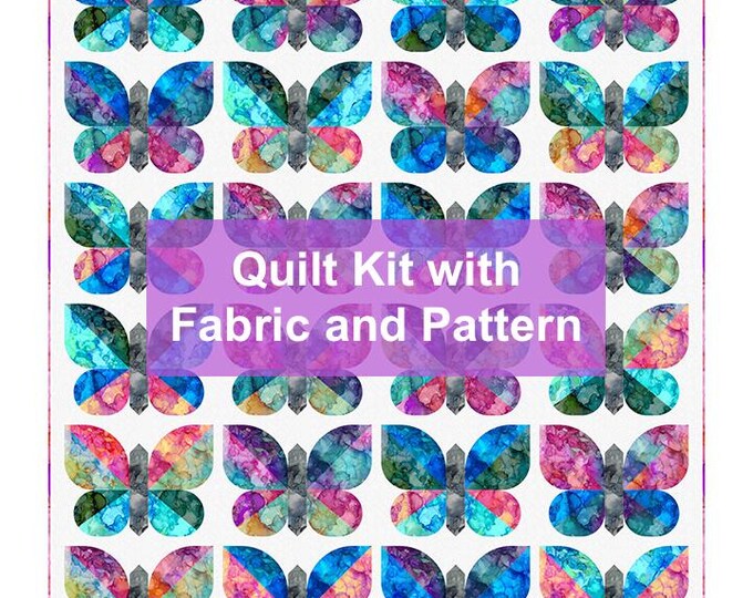 Butterflies Quilt Kit With Fabric and Pattern for Quilt Top and Binding ...