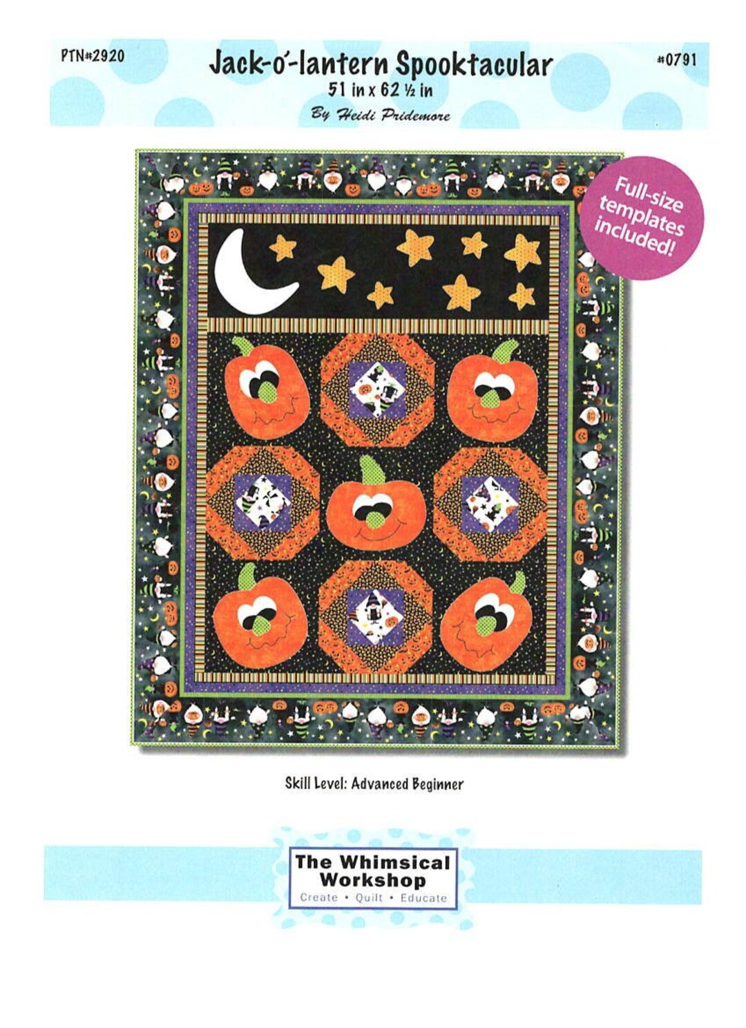 Jack-o'-lantern Spooktacular Paper Pattern With Templates, the ...