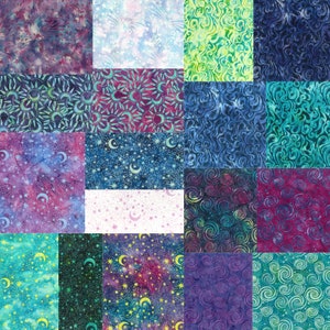 Aurora Batik Fabric Stargazer Batiks 80933 Banyan Batiks Cotton Fq Fat ...