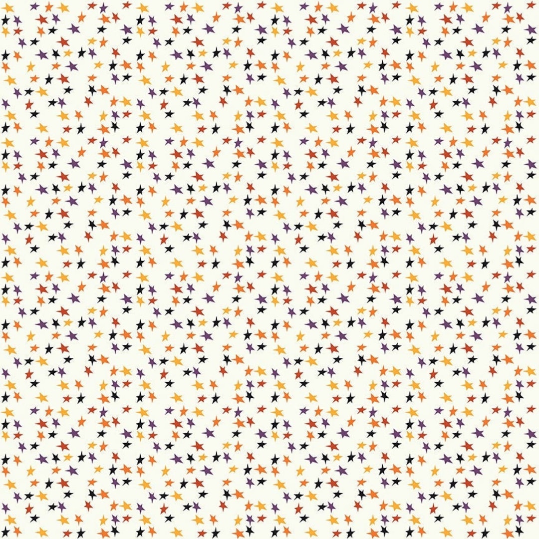 Stars Halloween Cotton Fabric, Beggar's Night 14504, Sandy Gervais ...