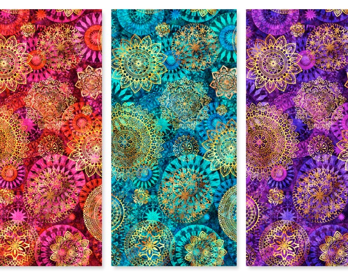 Medallions Cotton Fabric, Eclectica Dan Morris QT Fabrics 29194 FQ Fat ...