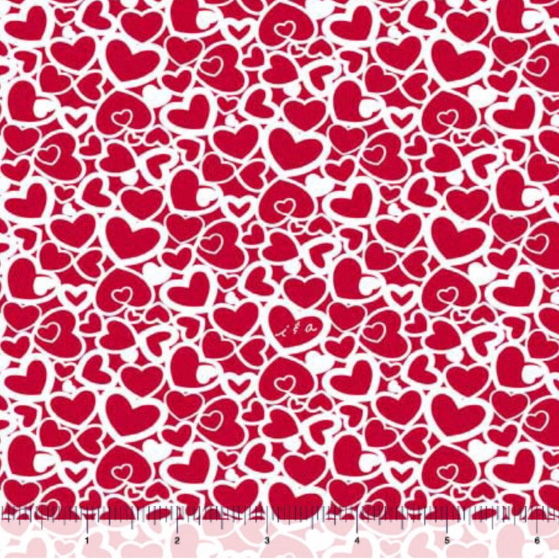 Sweet Valentine Cotton Fabric, Kate Ward Thacker QT Fabrics, Valentine ...