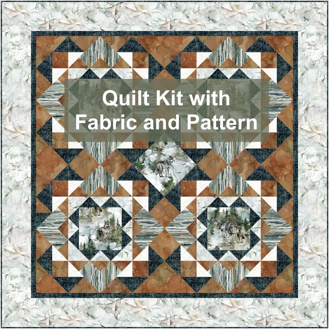 Lone Hunter Quilt Kit With Fabric and Pattern for 65x65" Quilt Top ...