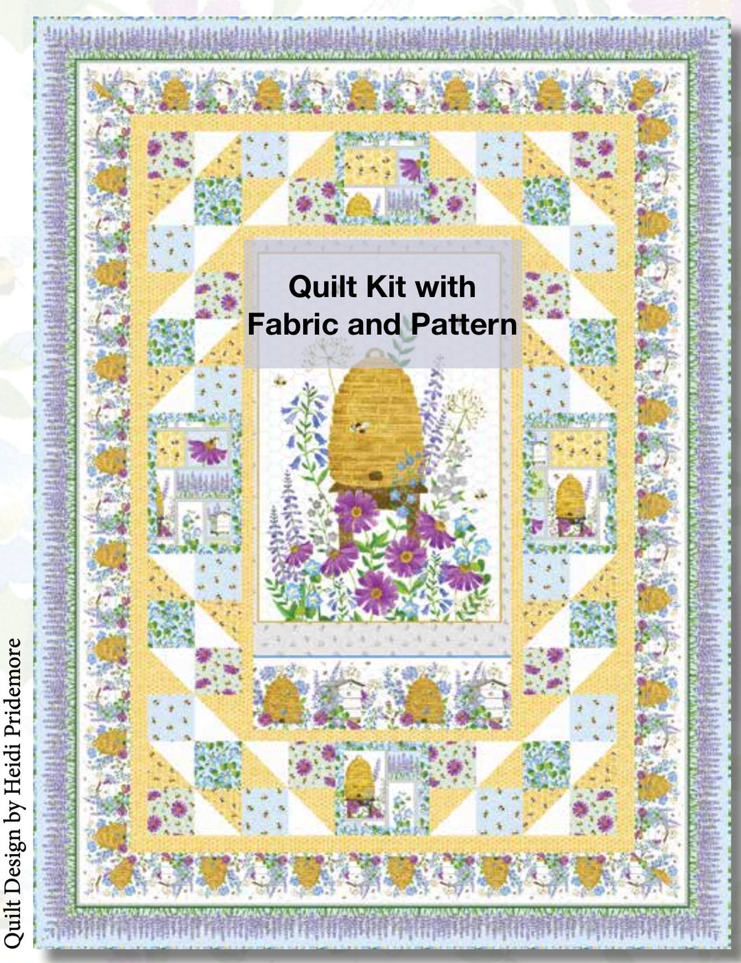 Buzzy Bee Quilt Kit With Fabric and Pattern for Quilt Top and Binding ...