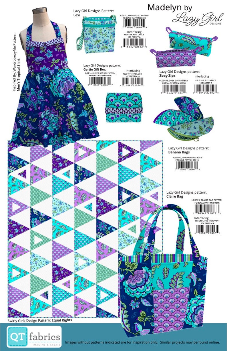 Leaves Cotton Fabric, Madelyn Lazy Girl Designs QT Fabrics 29093 FQ Fat ...