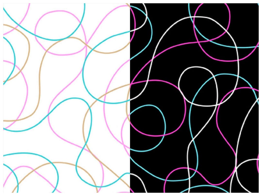 Tangled String Doodle Cotton Fabric, Crazy Kitties 5612 PB Textiles ...