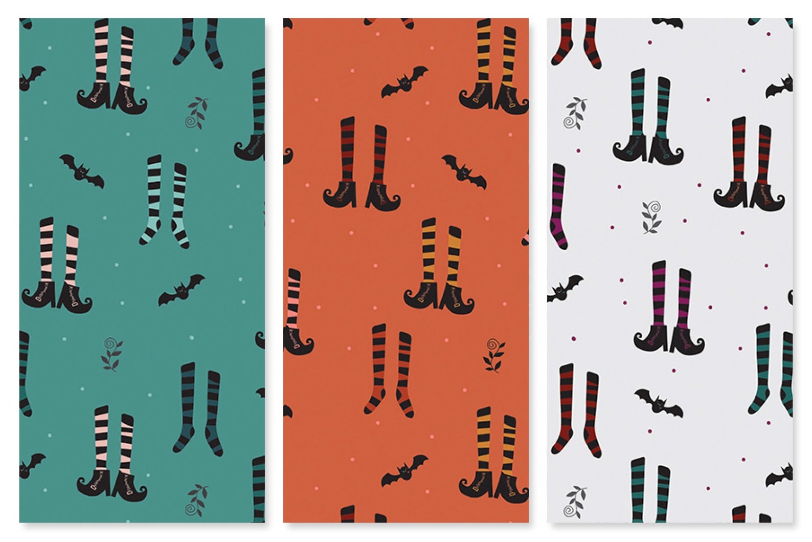 Witch Socks Halloween Cotton Fabric, C14561 Little Witch, Riley Blake ...