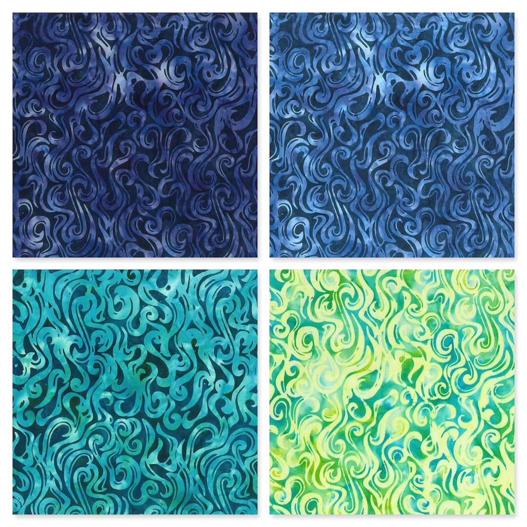 Aurora Batik Fabric Stargazer Batiks 80933 Banyan Batiks Cotton Fq Fat ...