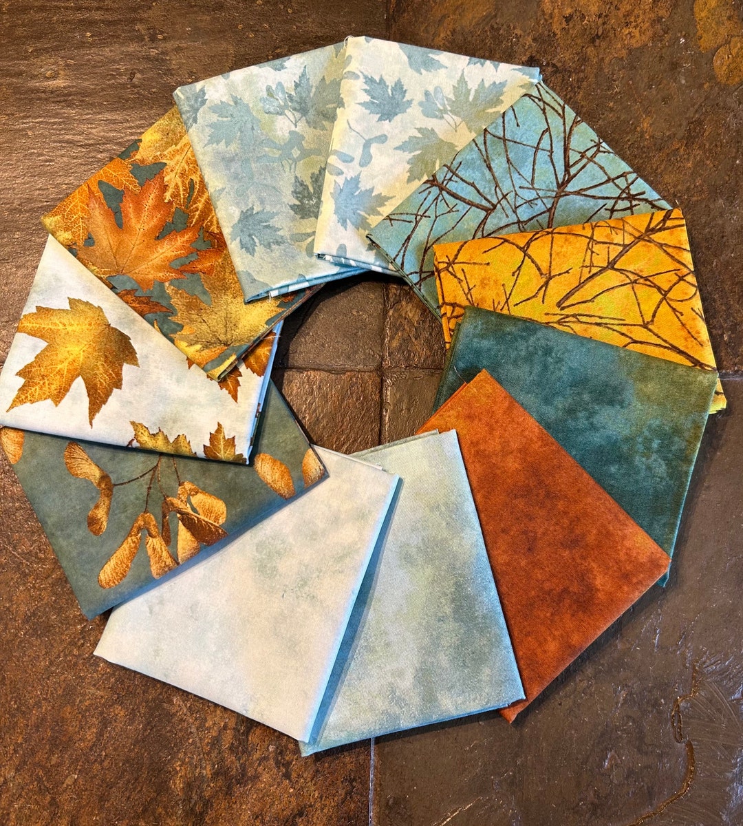 11 Pc Autumn Splendor Fat Quarter Bundle, Northcott Stonehenge FQ ...