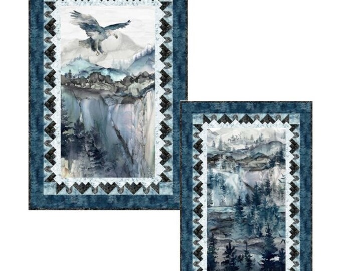 Circling Hawks Paper Pattern for Quilt Top & Binding, Designed Using ...