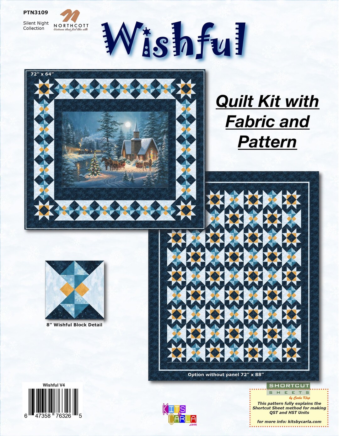 Wishful Quilt Kit With Fabric and Pattern for Quilt Top and Binding ...
