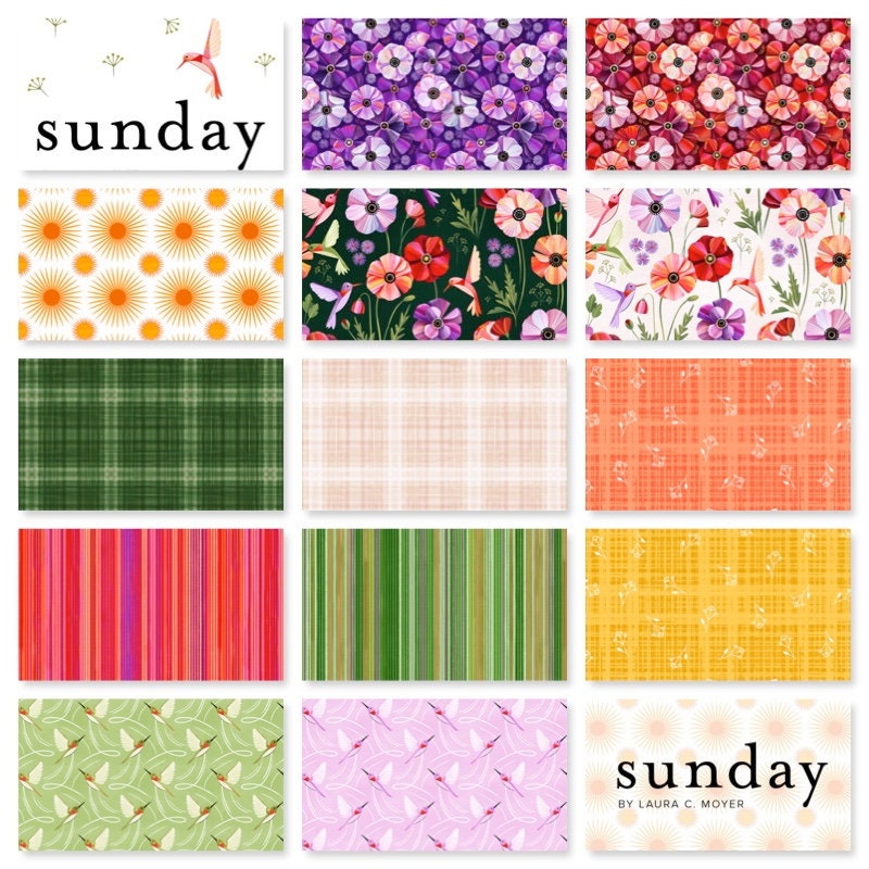 Hummingbirds Cotton Fabric, Sunday, Figo, Laura Moyer, Modern ...