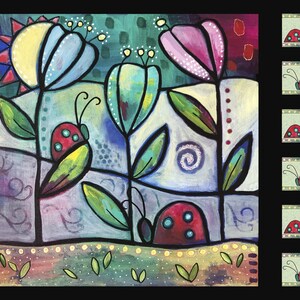 The Garden Path Quilt Kit With Fabric and Pattern, Painterly Garden by ...