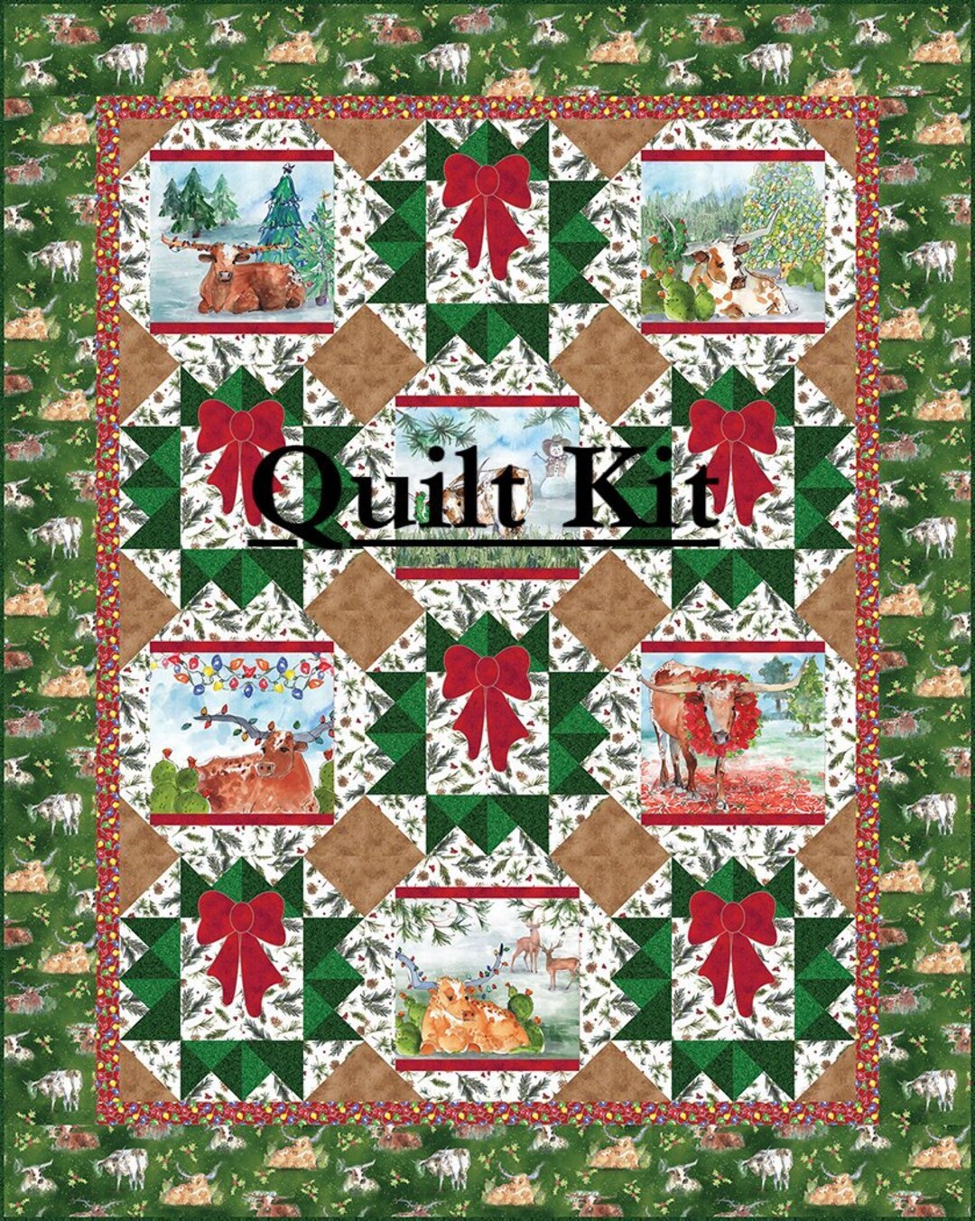Homestead Christmas Quilt Kit With Fabric and Pattern, by Kathleen ...