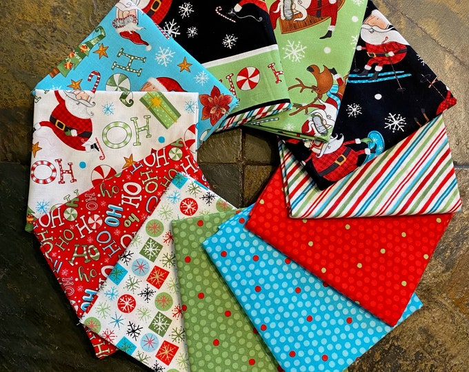 Santa's Edge Quilt Kit With Fabric and Pattern for 43x60 Quilt Top ...