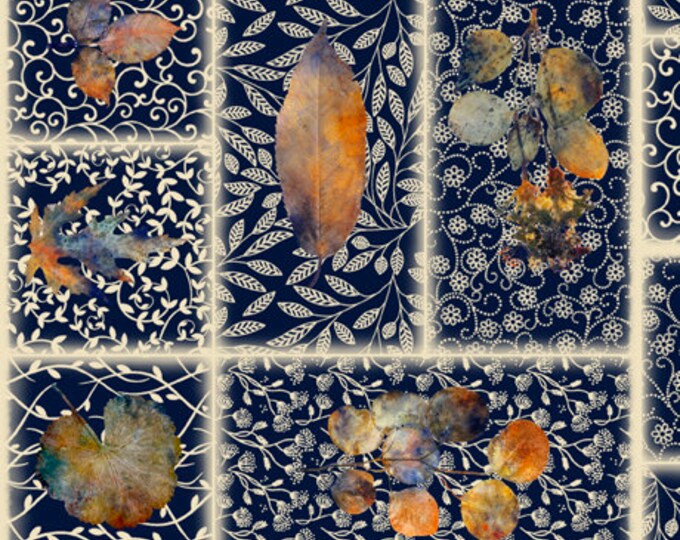 Leaf Patch Cotton Fabric A Flutter of Leaves 29120-N Autumn Thanksgiving Fabric QT Fabrics FQ ...