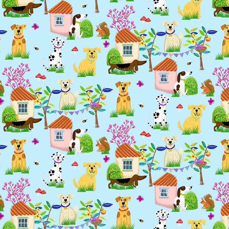 9 Piece Tree House Fat Quarter Bundle Cotton Fabric W/optional Panel ...