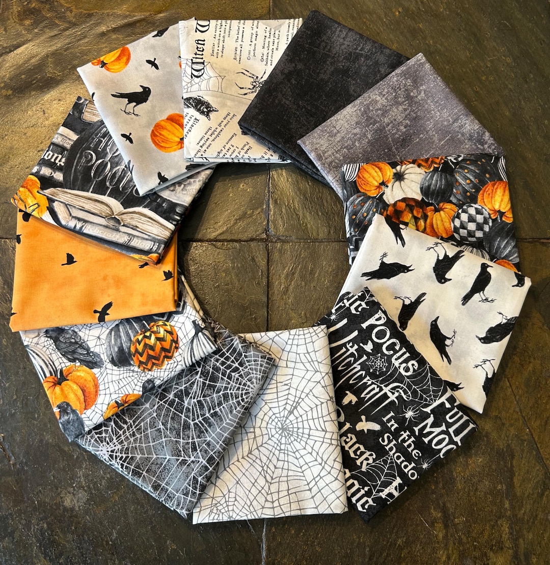 12 Pc Spellbound Fat Quarter Bundle W/optional 24" Crow Panel, Edwards ...