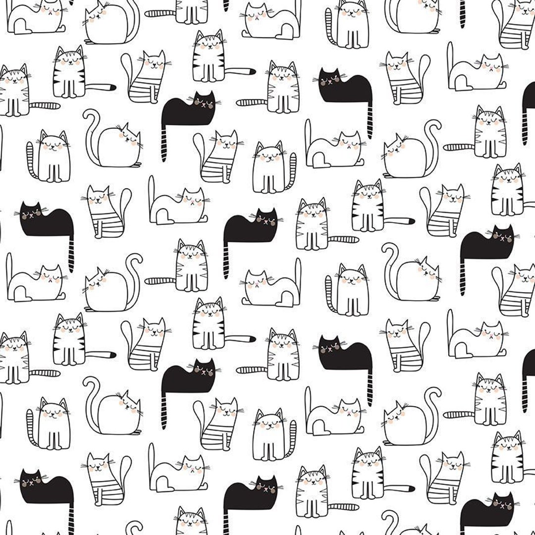 Cats Nap Time Cotton Fabric, CD2571 Feline Good Timeless Treasures FQ ...