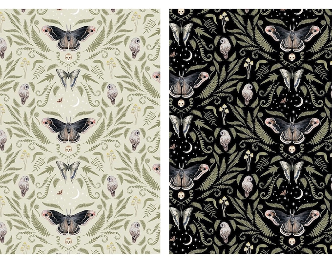 Moonflower Cotton Fabric, D2722MULTI Dear Stella Fat Quarter FQ Eighth ...