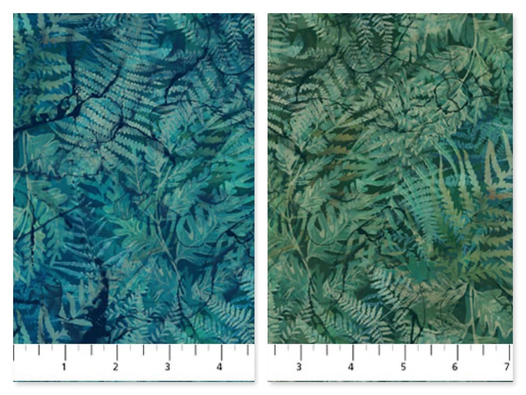 Packed Ferns Cotton Fabric, Northern Peaks DP25171-46 DP25171-76 ...