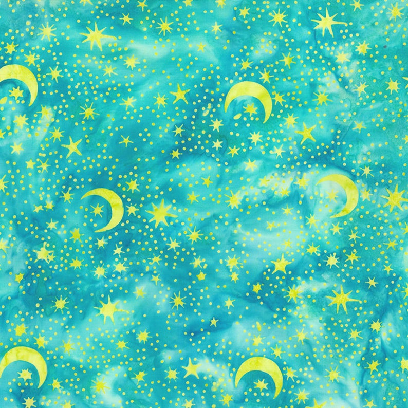 Night Sky Batik Fabric Stargazer Batiks 80931 Banyan Batiks Cotton Fq ...