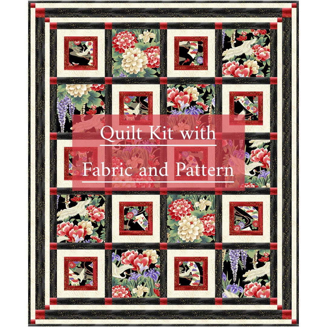 Tsuru Bento Box Quilt Kit With Fabric and Pattern for Quilt Top and ...