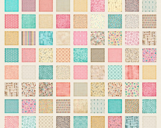 Sewing Blocks 1 Yard Panel Cotton Fabric, Just Sew 29226-E Cheater ...
